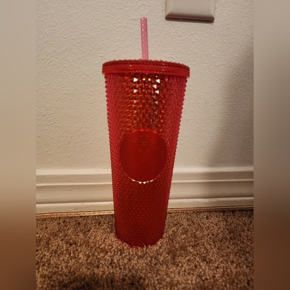 Starbucks | Kitchen | Nwt Starbucks Studded Neon Pink Winter Tumbler ...